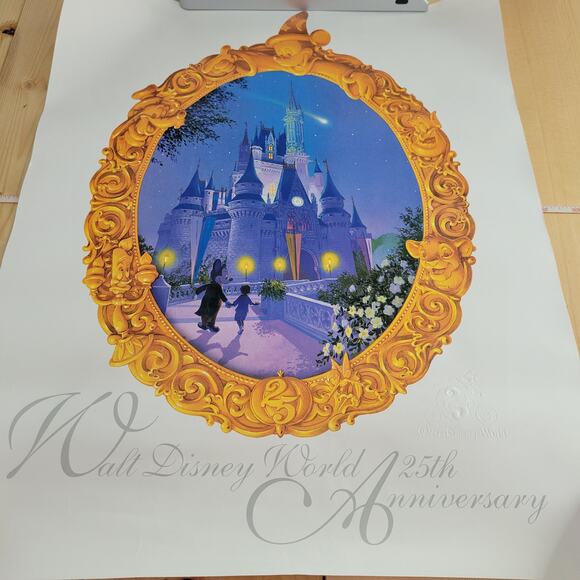 Disney | Art | Walt Disney World 25th Anniversary Poster Castle Mickey ...